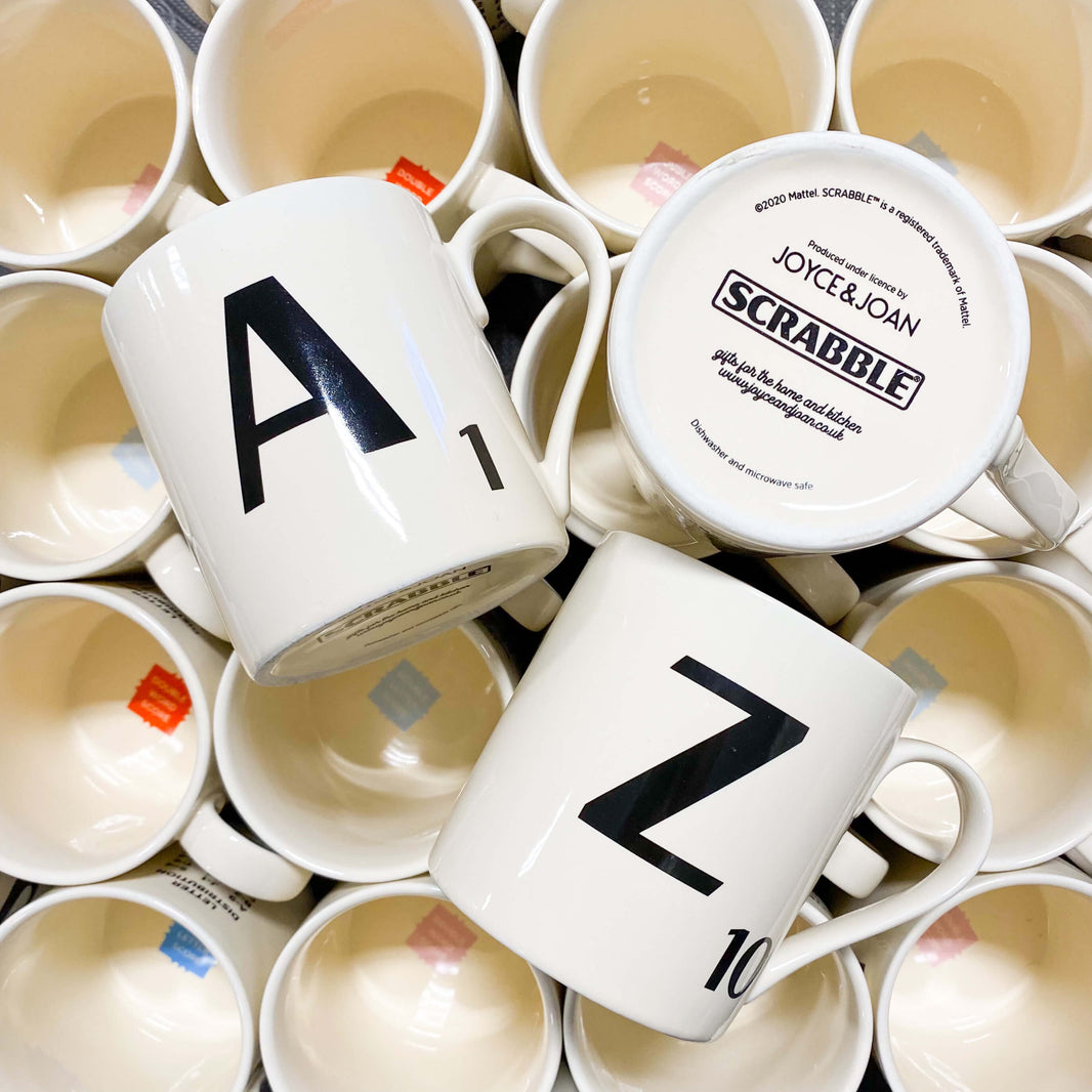 Scrabble Themed Gifts| Letter Mugs – Joyce & Joan